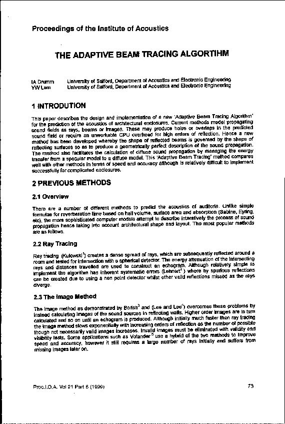 (PDF) The Adaptive Beam Tracing Algorithm