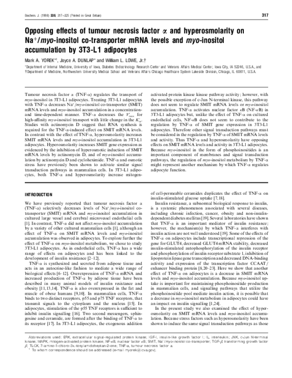 (PDF) Opposing effects of tumour necrosis factor α and hyperosmolarity ...
