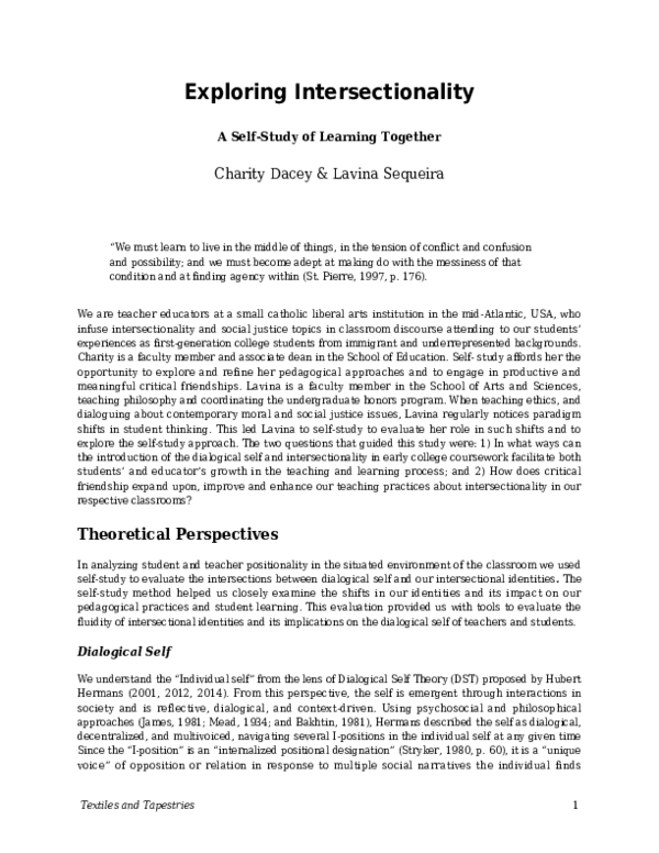 (PDF) Exploring Intersectionality