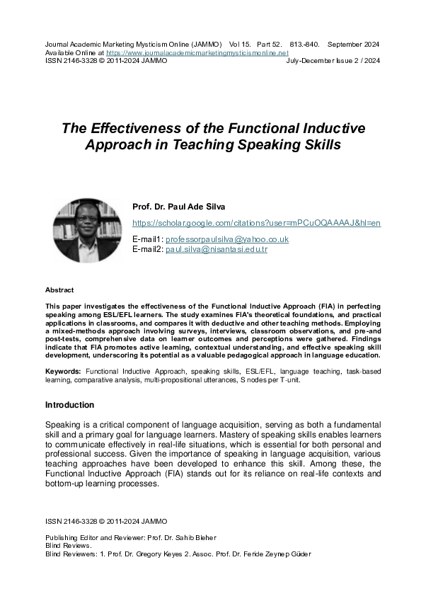 (PDF) The Effectiveness of the Functional Inductive Approach in ...