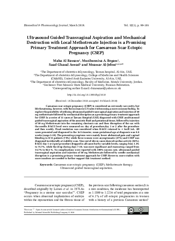 (PDF) Ultrasound Guided Transvaginal Aspiration and Mechanical ...