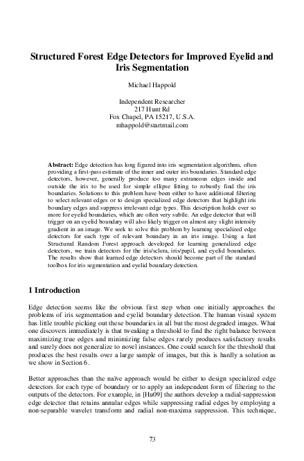(PDF) Structured Forest Edge Detectors for Improved Eyelid and Iris Segmentation