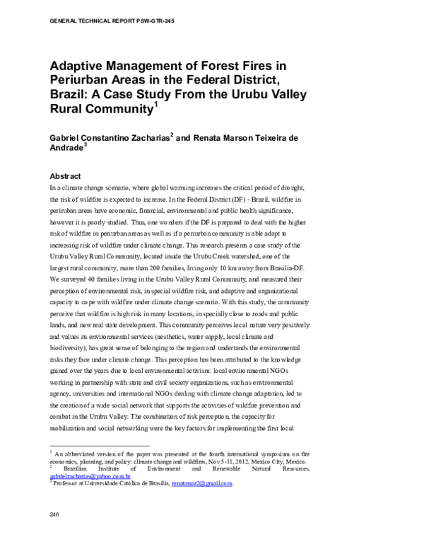 (PDF) Adaptive management of forest fires in periurban areas in the ...