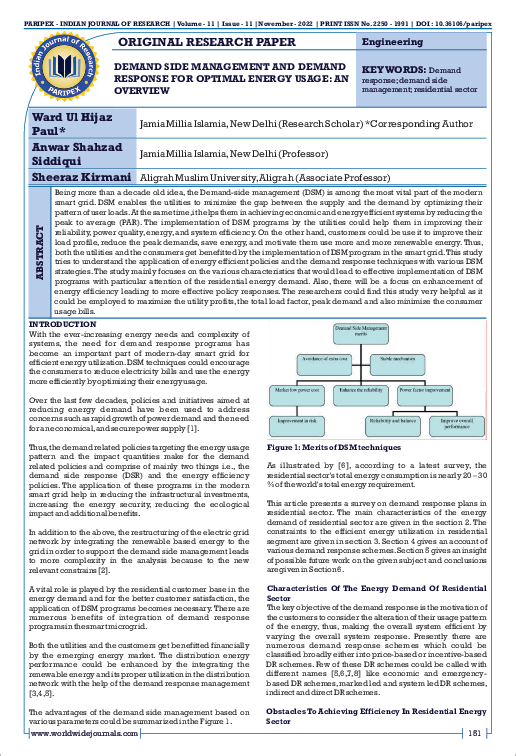 (PDF) Demand Side Management and Demand Response for Optimal Energy ...