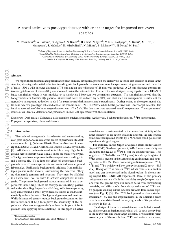 (PDF) A novel active veto prototype detector with an inner target for ...