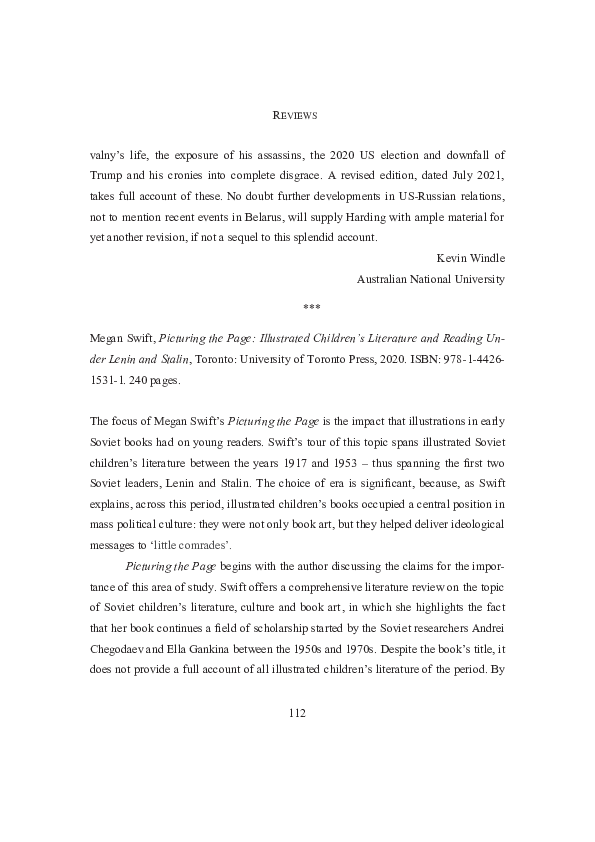 (PDF) Megan Swift, Picturing the Page: Illustrated Children’s ...