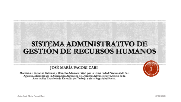 (PDF) SISTEMA ADMINISTRATIVO DE GESTIÓN DE RECURSOS HUMANOS - AUTOR JOSÉ MARÍA PACORI CARI