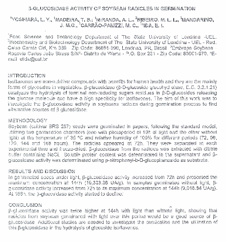(PDF) Beta-glucosidase activity of soybean radicles in germination