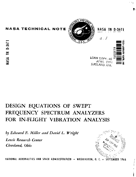 (PDF) Design equations of swept frequency spectrum analyzers for in-flight vibration analysis