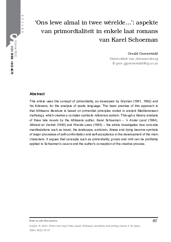 (PDF) 'Ons lewe almal in twee wêrelde…': aspekte van primordialiteit in ...