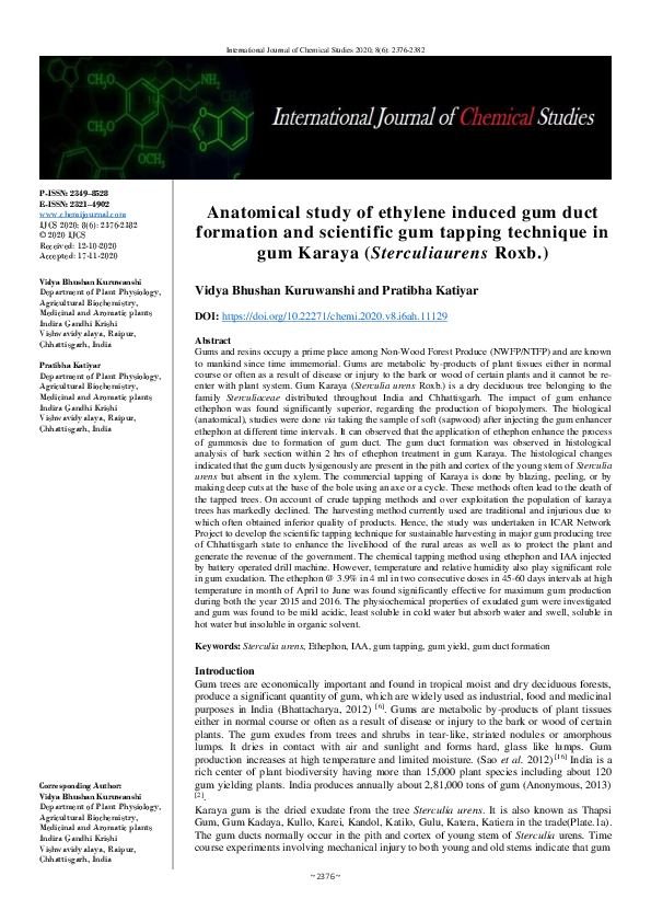 (PDF) Anatomical study of ethylene induced gum duct formation and ...