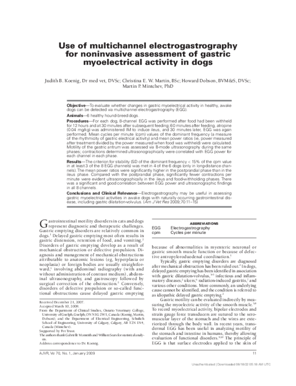 (PDF) Use of multichannel electrogastrography for noninvasive ...