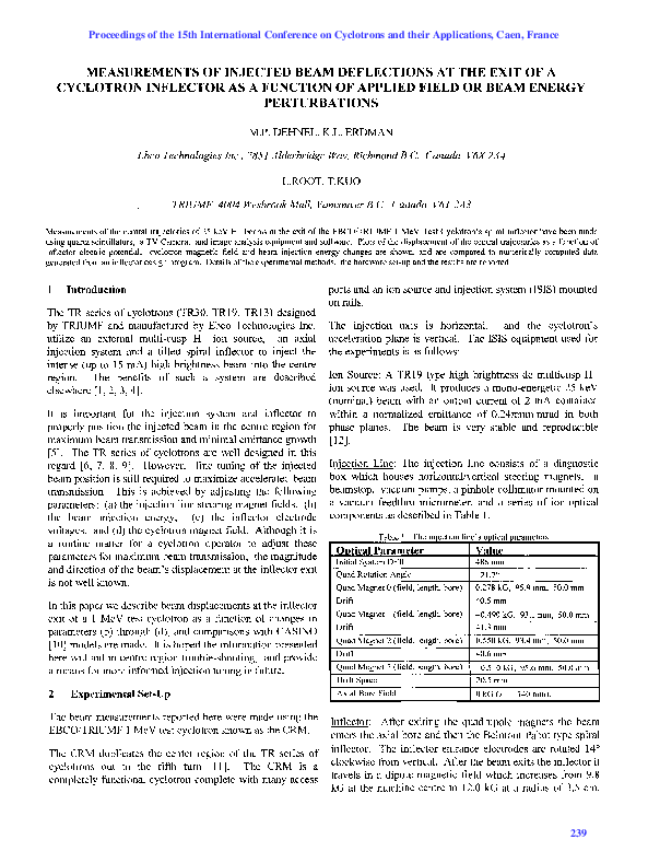 (PDF) Measurements of Injected Beam deflections at the Exit of a ...