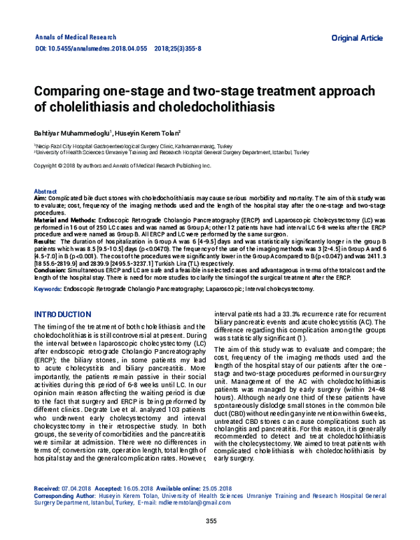 (PDF) Comparing one-stage and two-stage treatment approach of ...