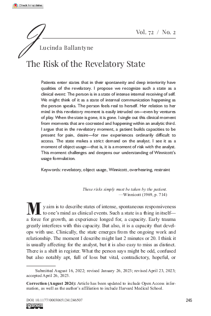 (PDF) Ballantyne 2024 the risk of the revelatory state
