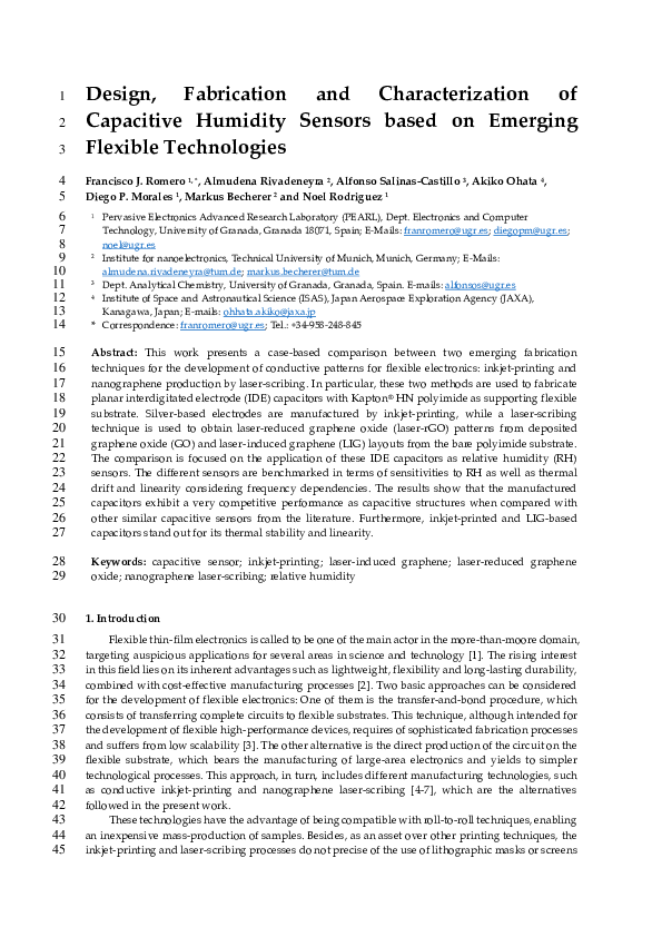 (PDF) Design, fabrication and characterization of capacitive humidity ...