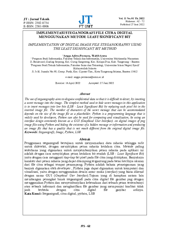 (PDF) Implementasi Steganografi File Citra Digital Menggunakan Metode ...