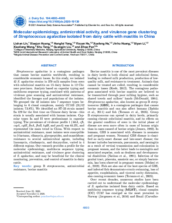 (PDF) Molecular epidemiology, antimicrobial activity, and virulence ...