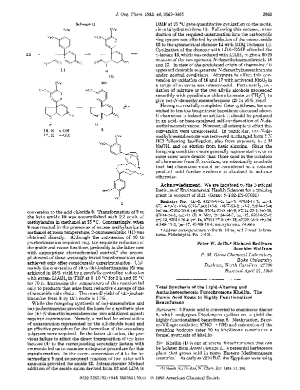 (PDF) Total synthesis of the lipid-altering and antiatherosclerotic ...