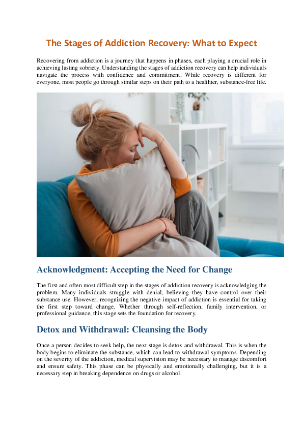 (PDF) The Stages of Addiction Recovery: What to Expect