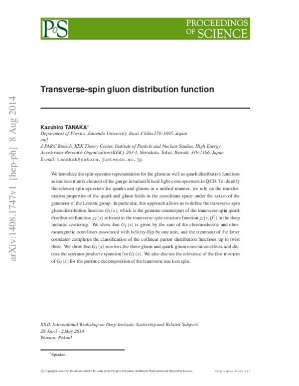 (PDF) Transverse-spin gluon distribution function