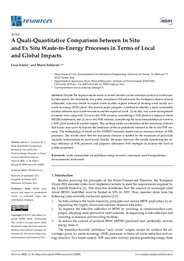 (PDF) A Quali-Quantitative Comparison between In Situ and Ex Situ Waste ...