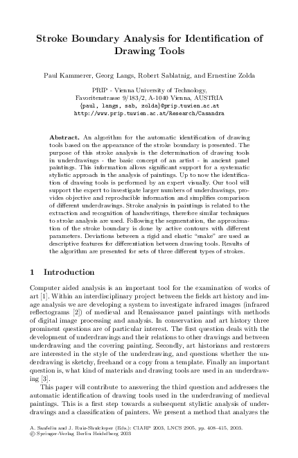 (PDF) Stroke Boundary Analysis for Identification of Drawing Tools