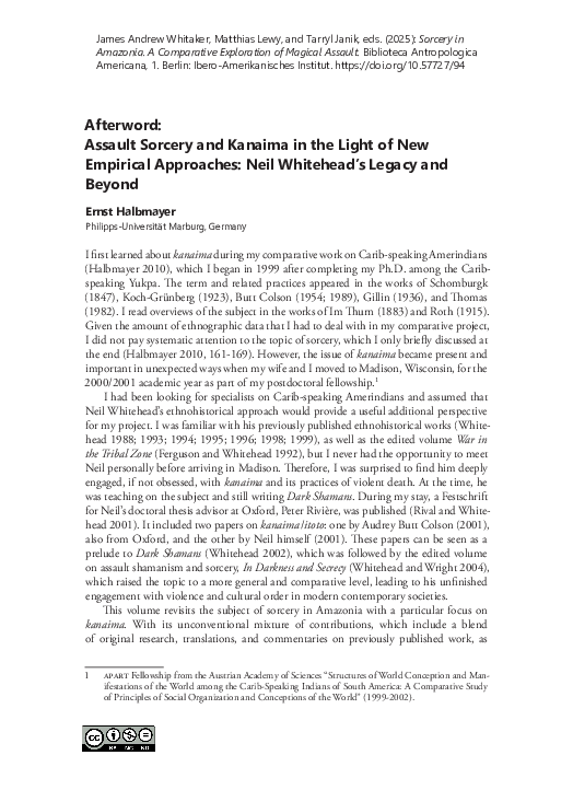 (PDF) Afterword: Assault Sorcery and Kanaima in the Light of New ...