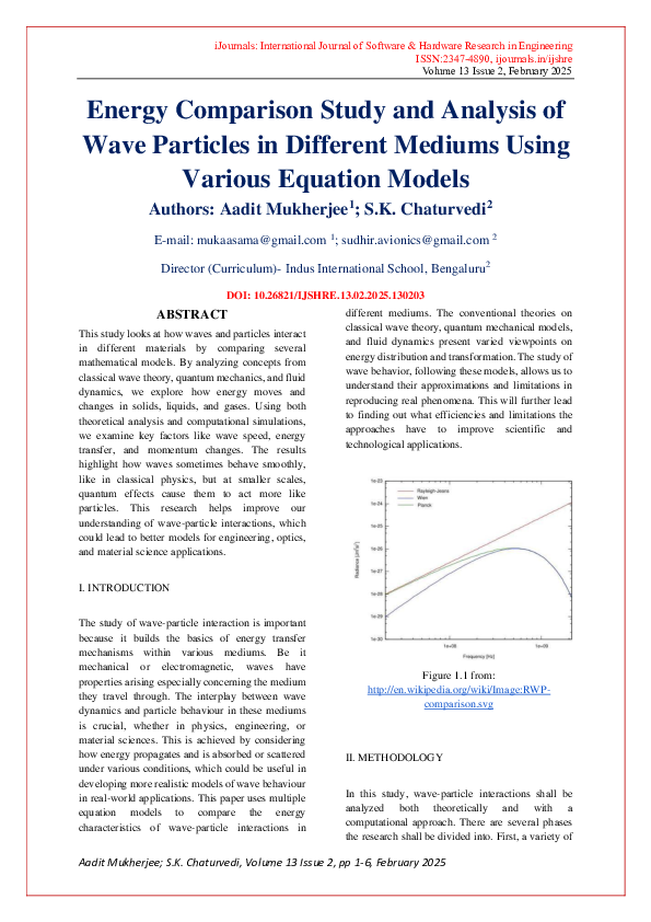 (PDF) Energy Comparison Study and Analysis of Wave Particles in ...
