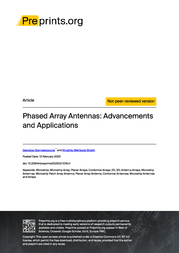 (PDF) Phased Array Antennas: Advancements and Applications
