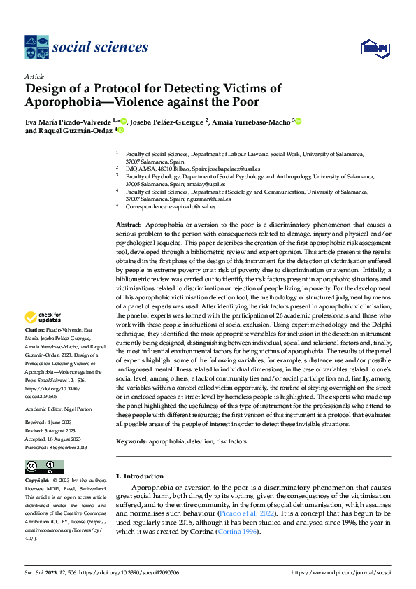(PDF) Design of a Protocol for Detecting Victims of Aporophobia ...