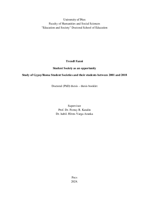 (PDF) Doctoral (PhD) thesisthesis booklet