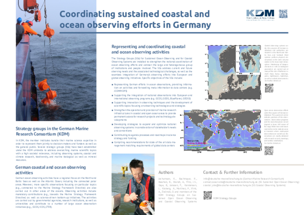 (PDF) Coordinating sustained coastal and ocean observing efforts in Germany