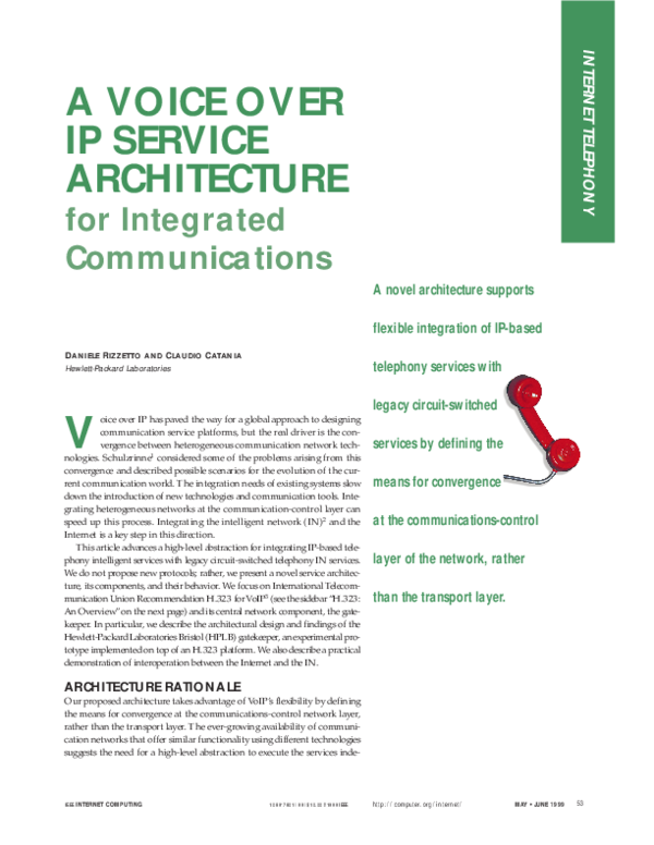 (PDF) ARCHITECTURE for Integrated Communications