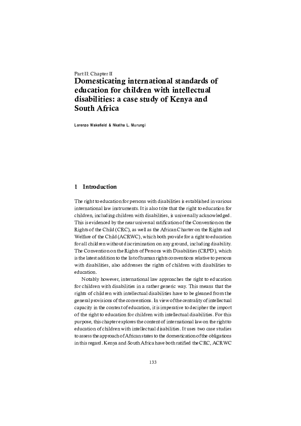 (PDF) Domesticating international standards of education for children ...