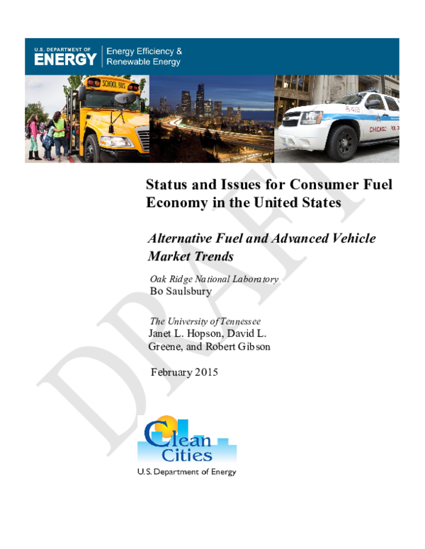 (PDF) Status and Issues for Consumer Fuel Economy in the United States ...
