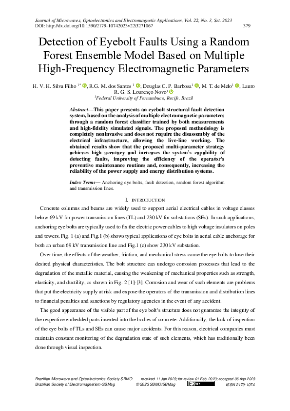 (PDF) Detection of Eyebolt Faults Using a Random Forest Ensemble Model Based on Multiple High ...