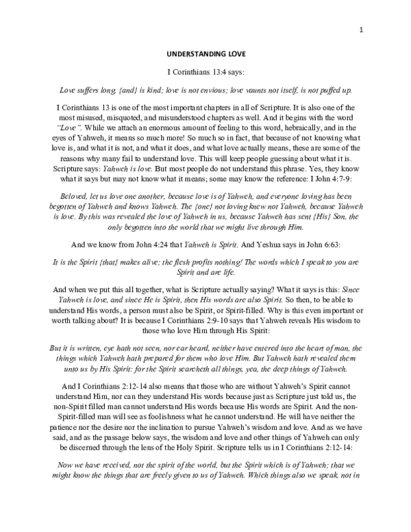 (PDF) UNDERSTANDING LOVE