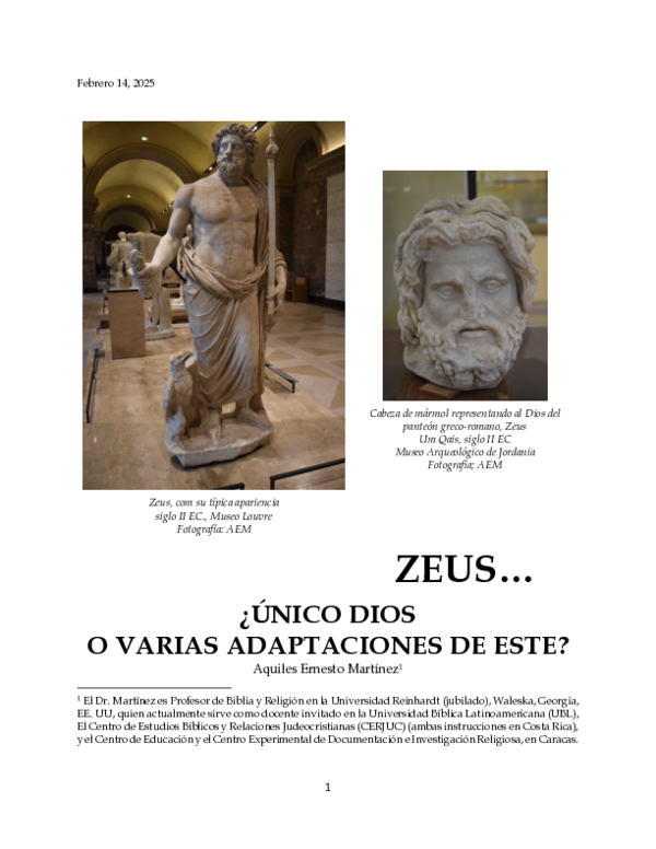 (PDF) ESTAMPAS BÍBLICAS: Zeus: ¿Único Dios o varias adaptaciones de este?