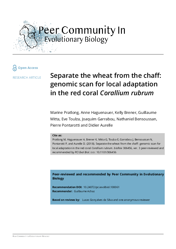 (PDF) Separate the wheat from the chaff: genomic scan for local ...