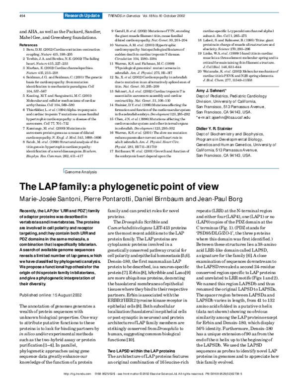 (PDF) The LAP family: a phylogenetic point of view