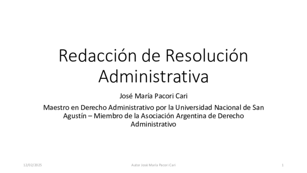 (PDF) Redacción de ResoREDACCIÓN RESOLUCIÓN ADMINISTRATIVA - DIAPOSITIVAS - AUTOR JOSÉ MARÍA ...