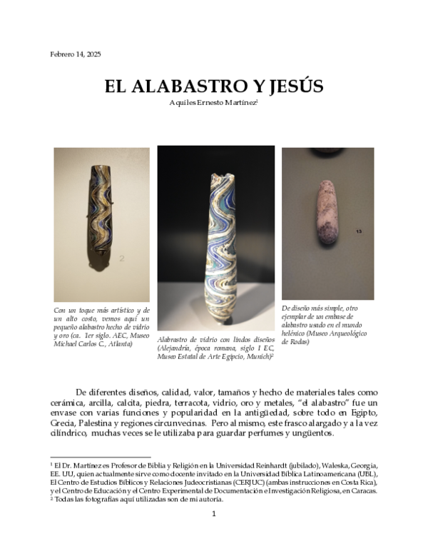 (PDF) ESTAMPAS BÍBLICAS - El alabastro y Jesús