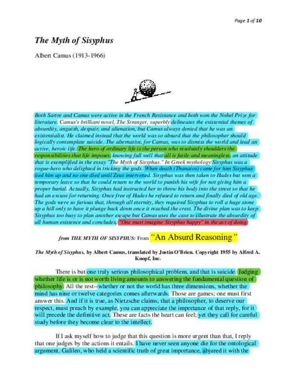 (PDF) The myth of sisyphus