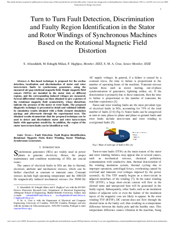 (PDF) Turn to Turn Fault Detection, Discrimination, and Faulty Region Identification in the ...
