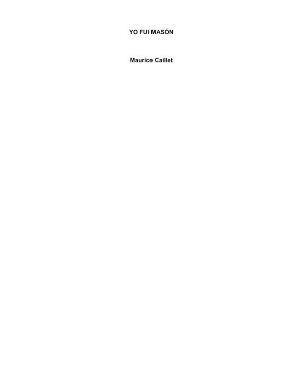 (PDF) Caillet, Maurice Yo fui masón