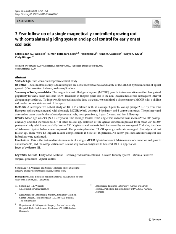 (PDF) 3-Year follow-up of a single magnetically controlled growing rod ...