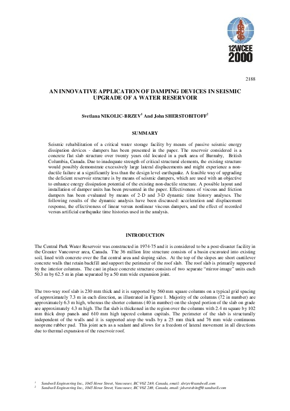 (PDF) An Innovative Application of Damping Devices in Seismic Upgrade ...