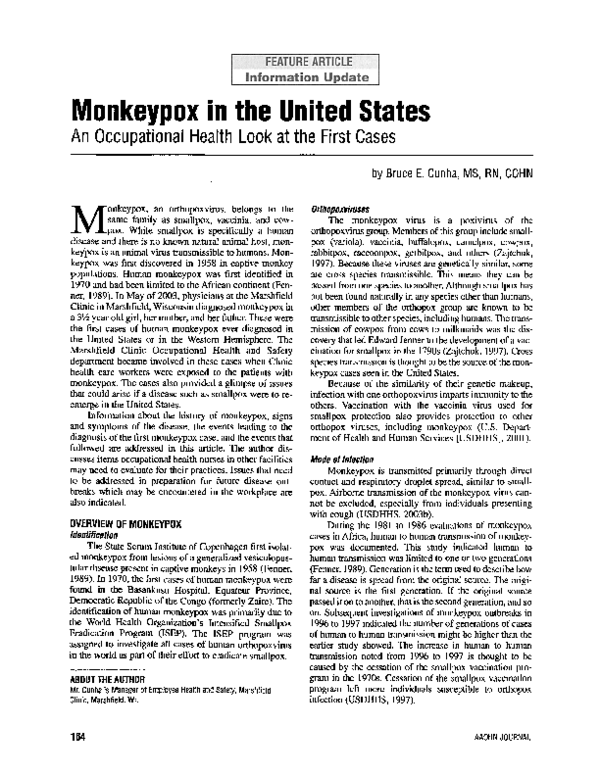 (PDF) Monkeypox in the United States