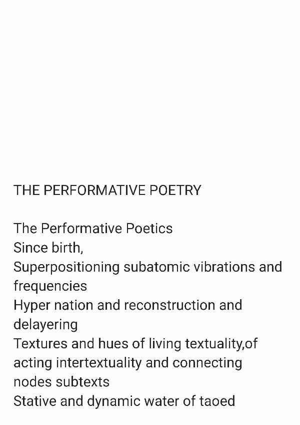 (PDF) The Performative PoetRy